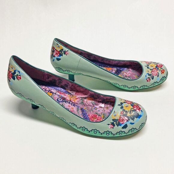 Irregular Choice | Shoes | Irregular Choice Green Floral Round Toe ...